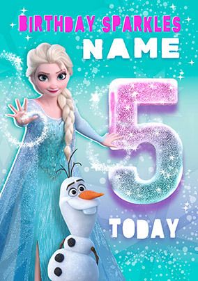 Happy 5th Birthday Frozen Personalised Disney Frozen 2 Birthday Card 2